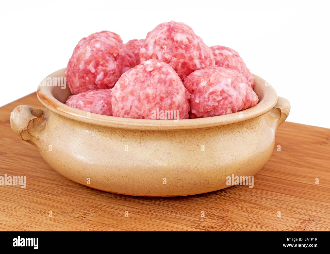 Meatballs raw uncooked beef hi-res stock photography and images - Alamy