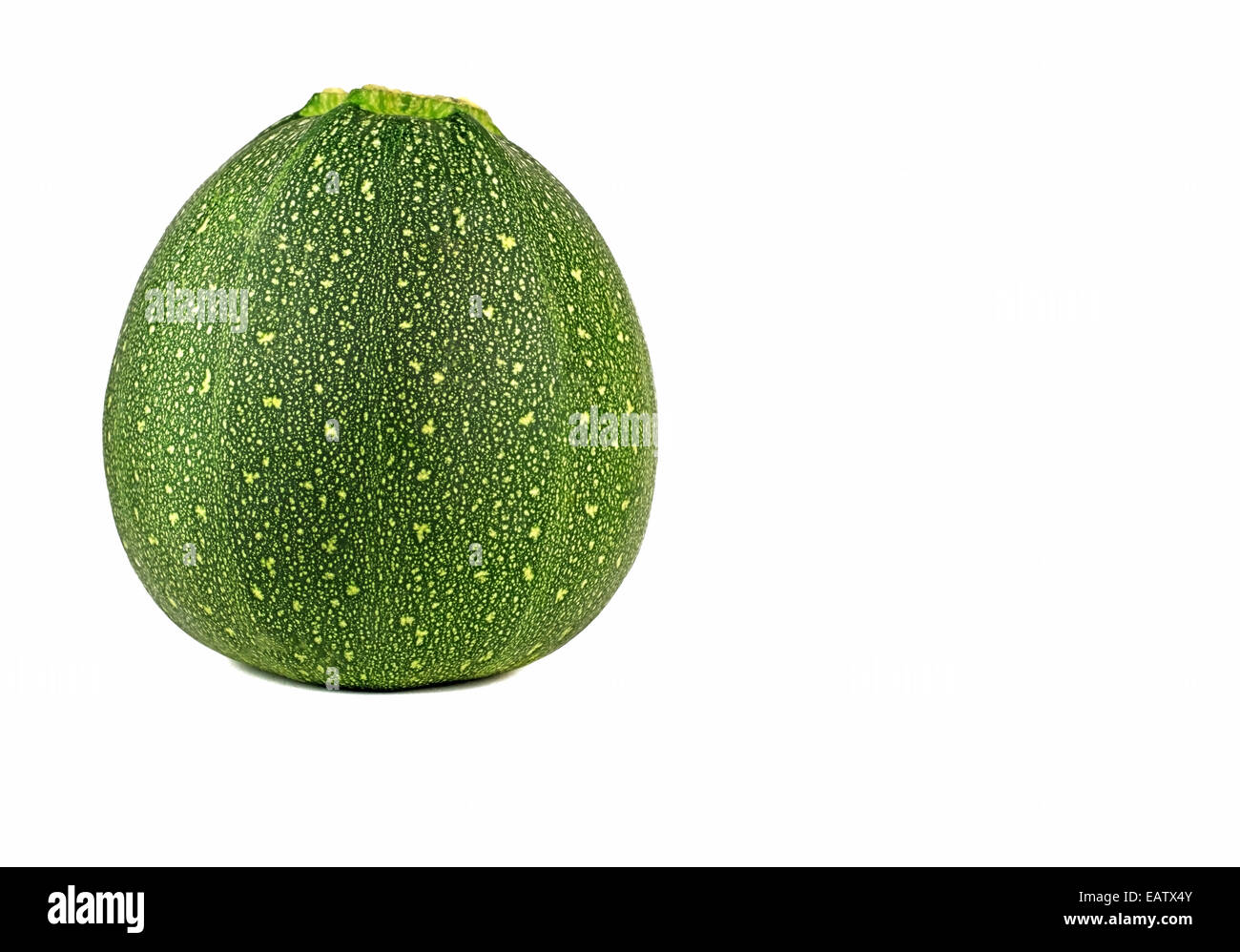 One Round Courgettes isolated on a white background Stock Photo - Alamy