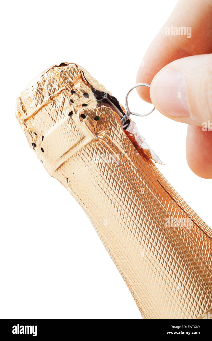 Champagne cork hand hi-res stock photography and images - Alamy