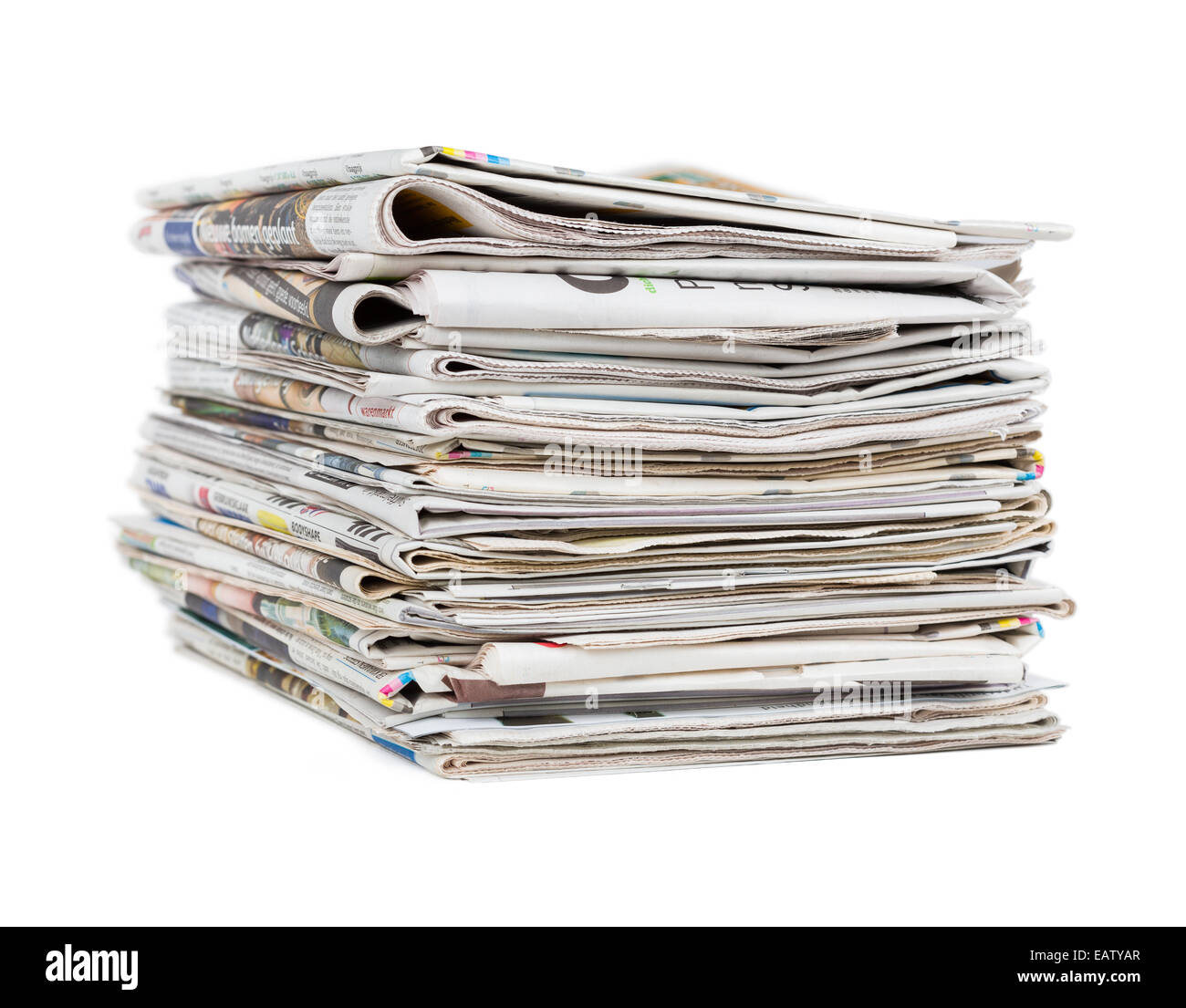 Stack of newspapers Stock Photo - Alamy