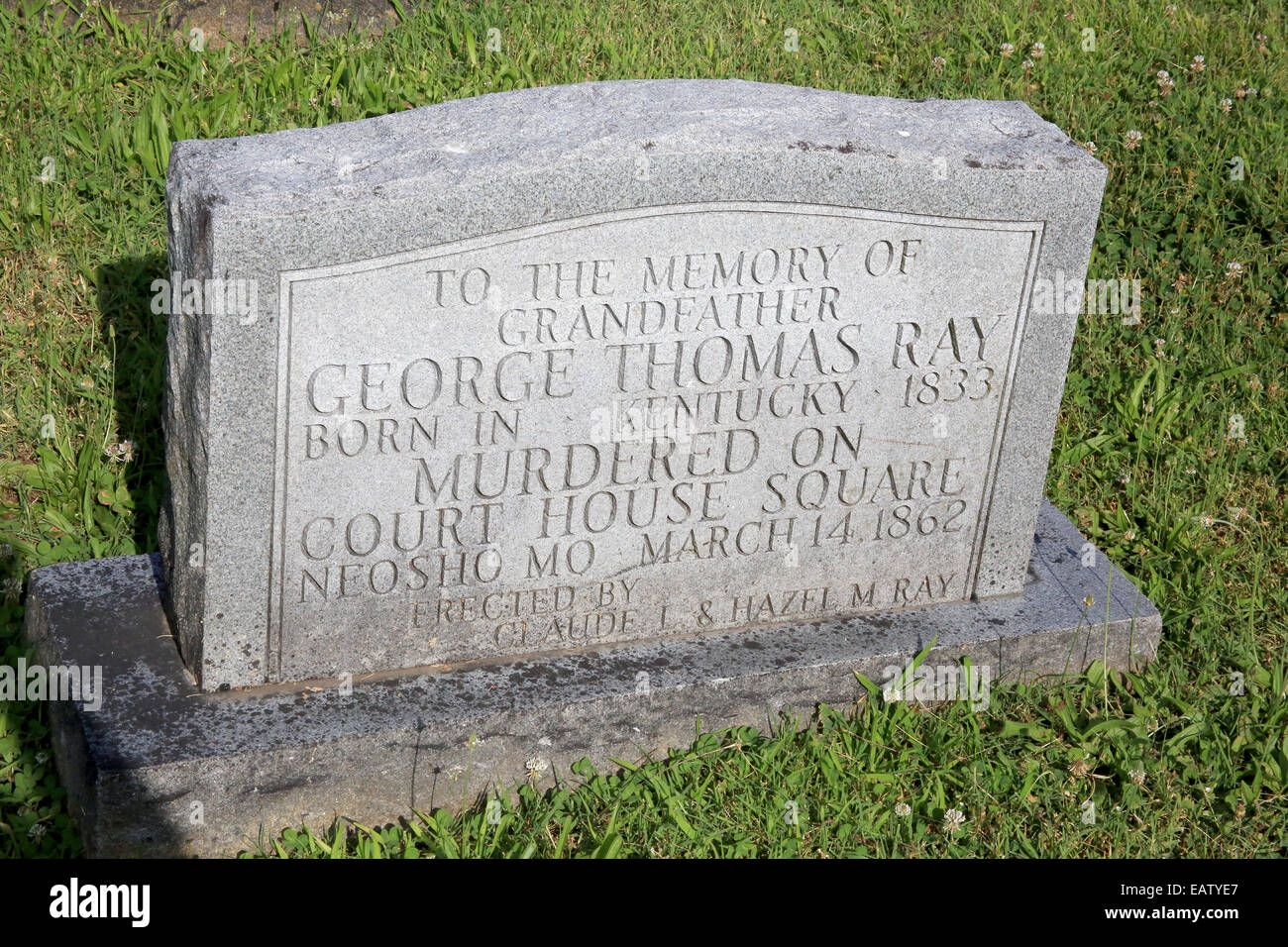 George Thomas Ray Headstone Stock Photo - Alamy