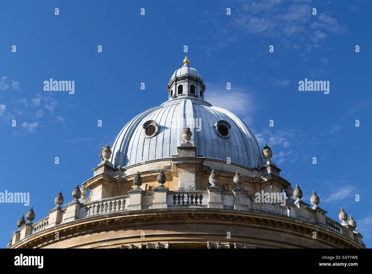 UK, Oxford, detail of the Radcliffe Camera library - the iconic domed ...