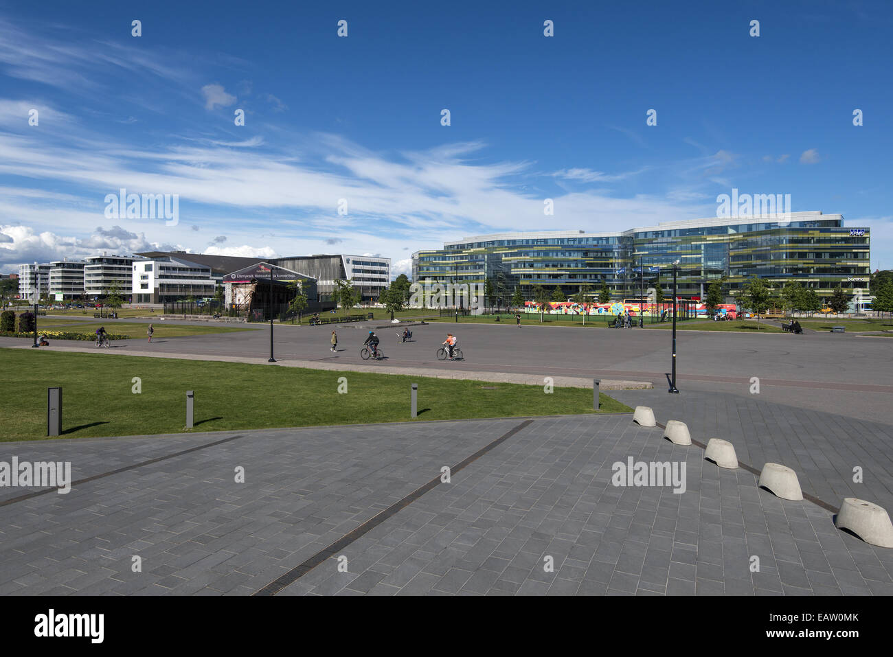 Ultra-modern office building and apartments located in Helsinki city ...