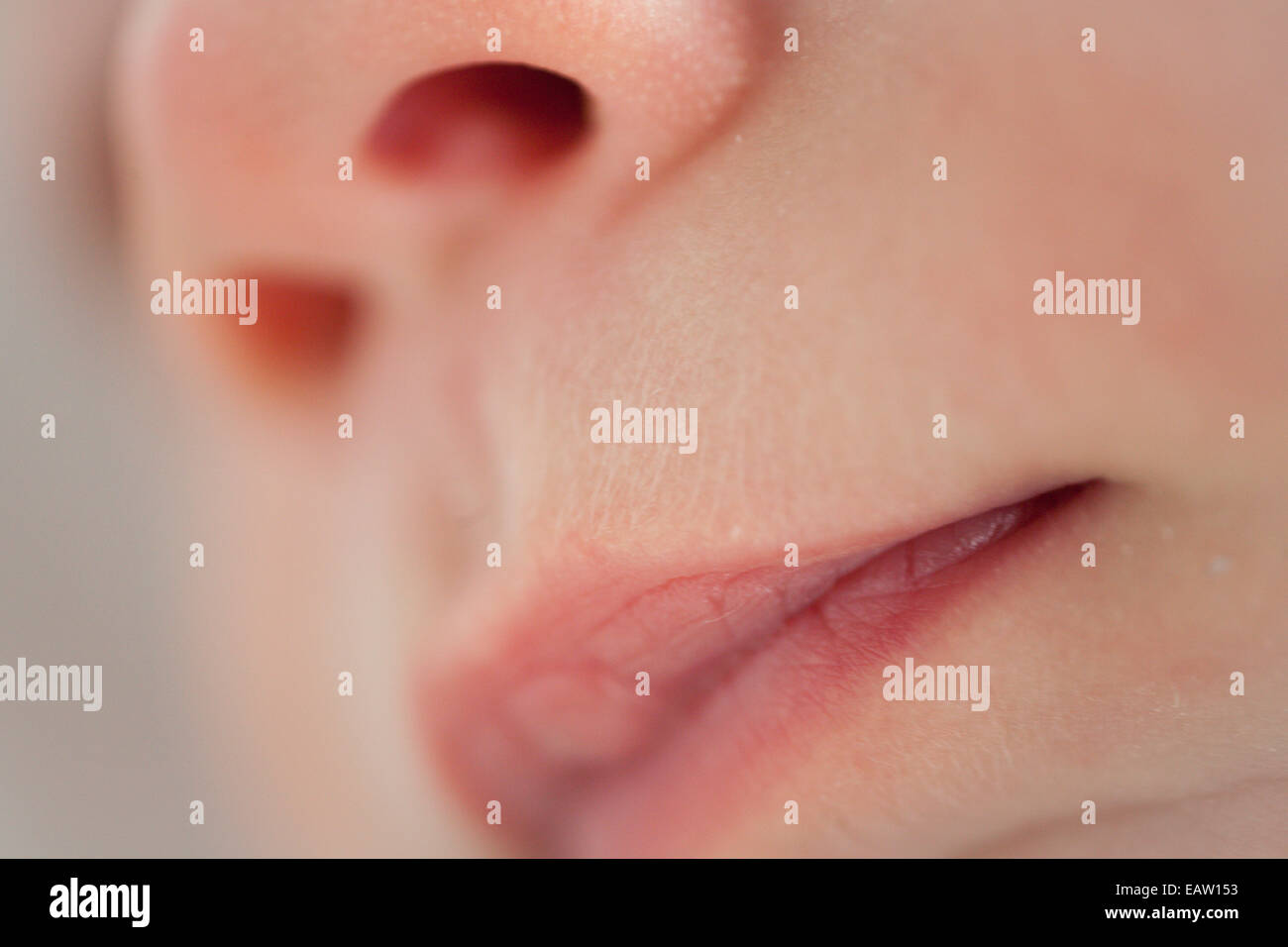 Child lips nose mouth hi-res stock photography and images - Alamy