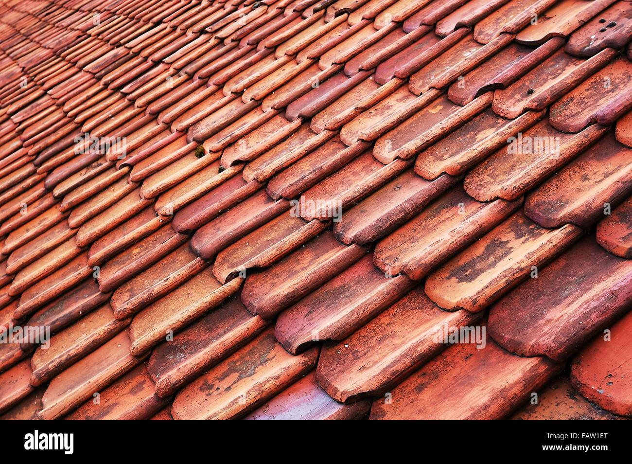 Red Clay roof Tiles Stock Photo - Alamy