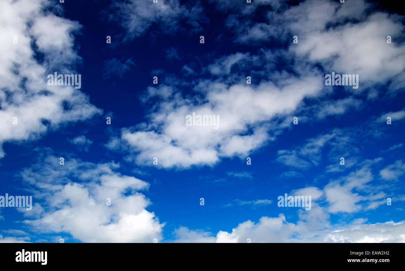 bright blue sky with clouds Stock Photo - Alamy
