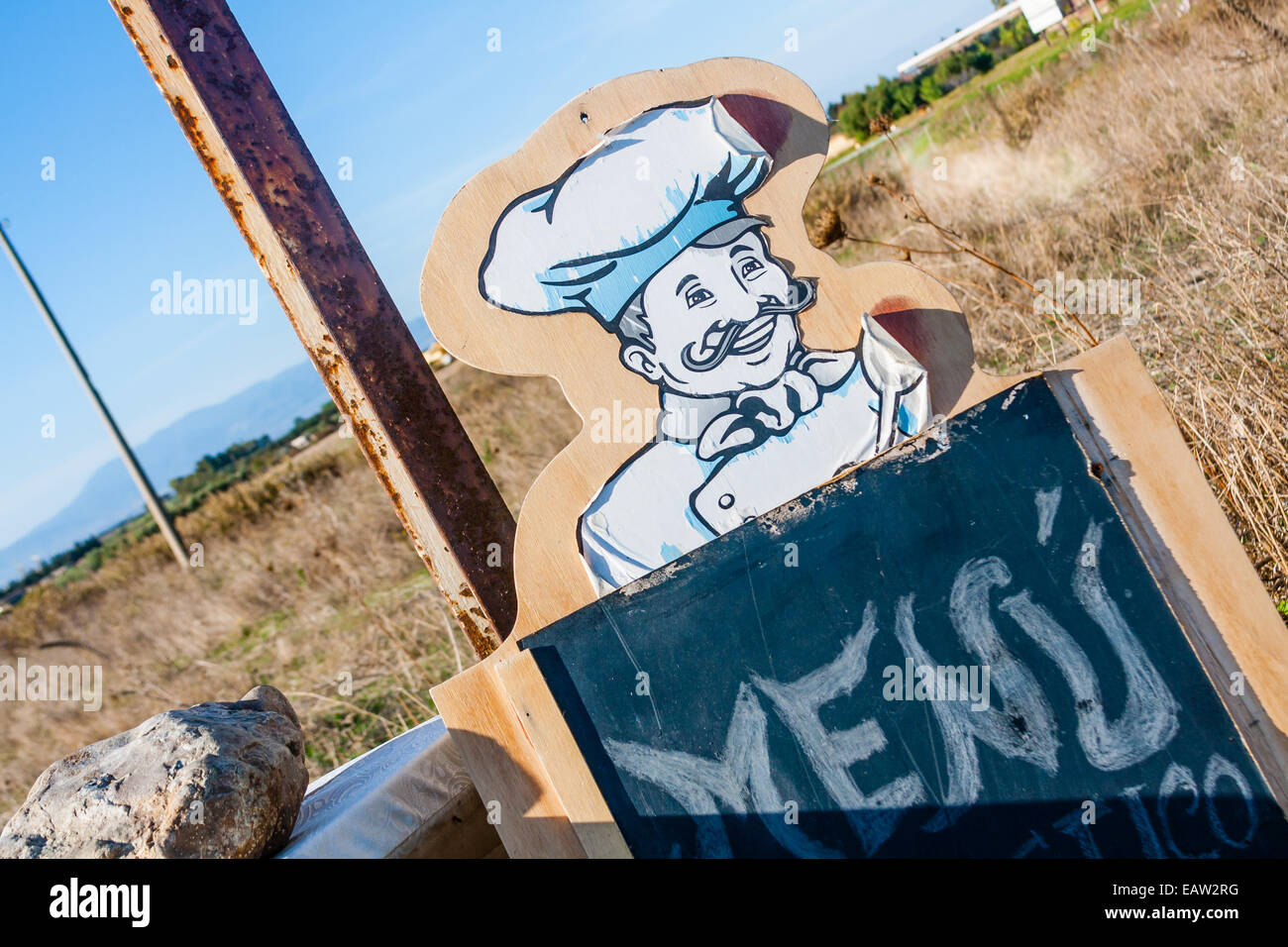 Tourist Menu - Italian Chef Stock Photo - Alamy