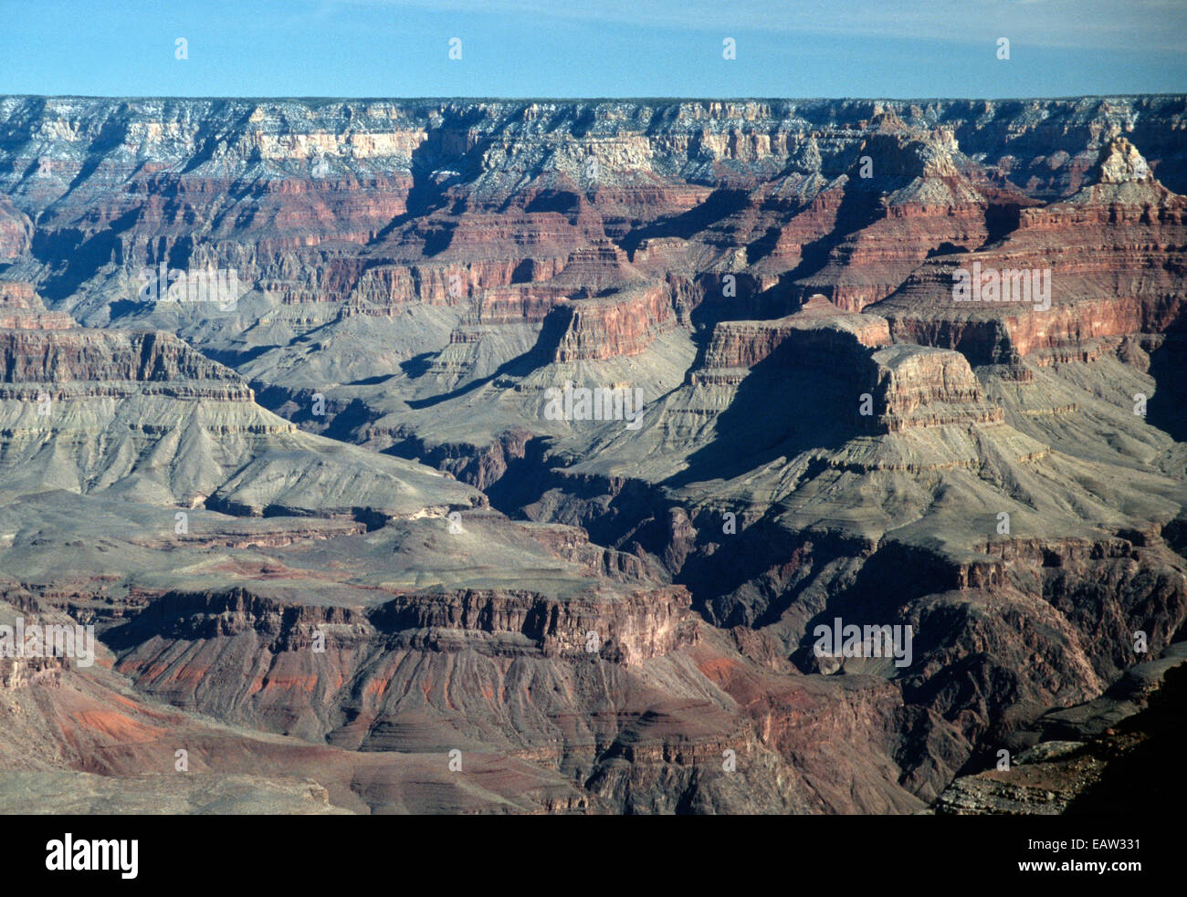 Grand Canyon view from Yavapai Point on South Rim in winter Stock Photo ...