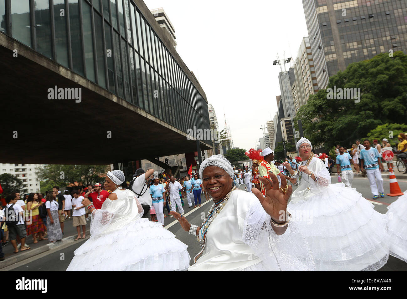 Sao Paulo, Quilombo dos Palmares. 20th Nov, 1695. People take part in ...