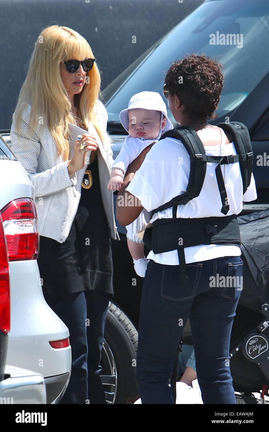Rachel Zoe takes her sons to the Beverly Hills Farmers Market. Skyler ...