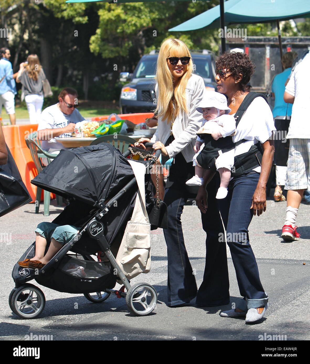 Rachel Zoe takes her sons to the Beverly Hills Farmers Market. Skyler ...