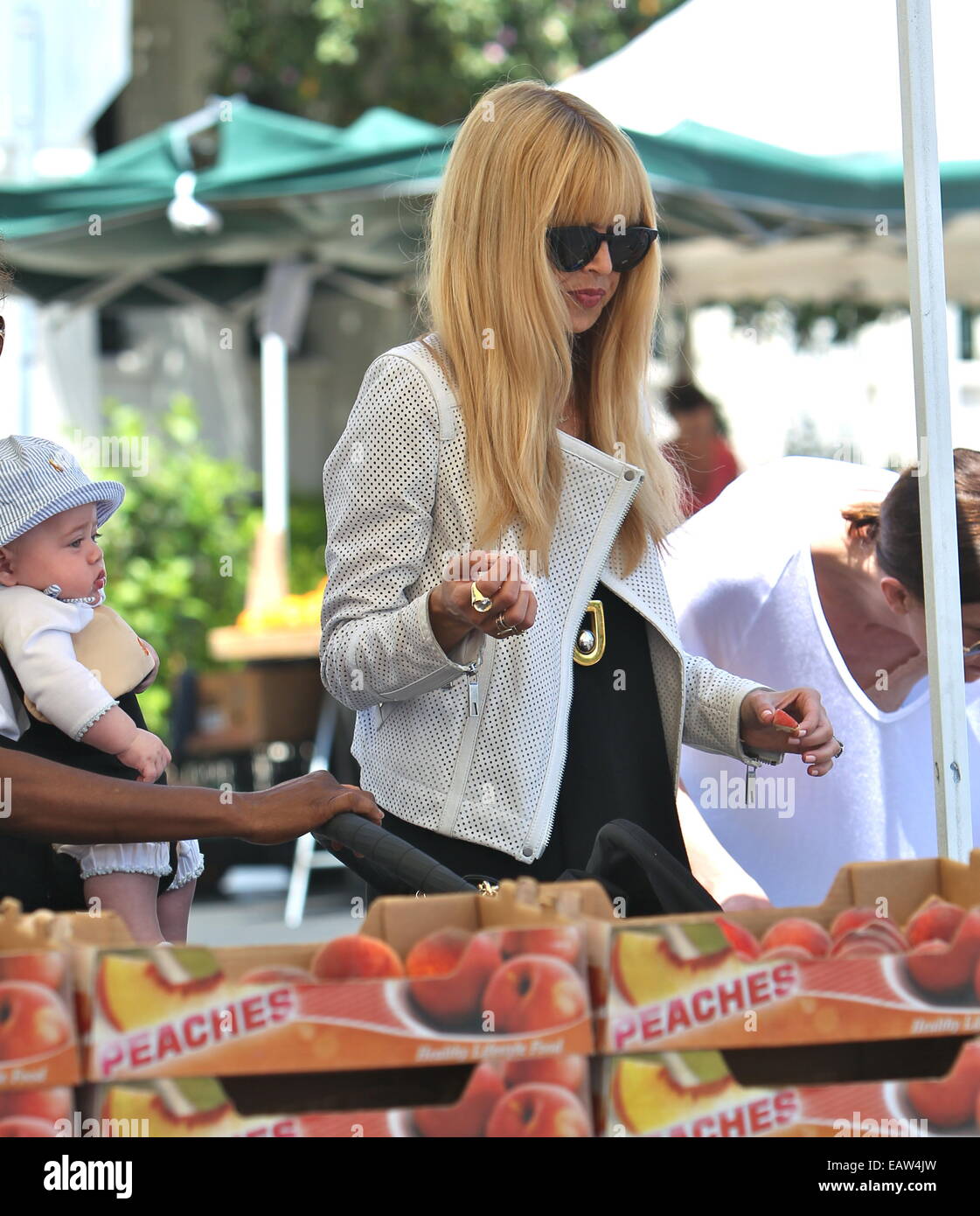 Rachel Zoe takes her sons to the Beverly Hills Farmers Market. Skyler ...