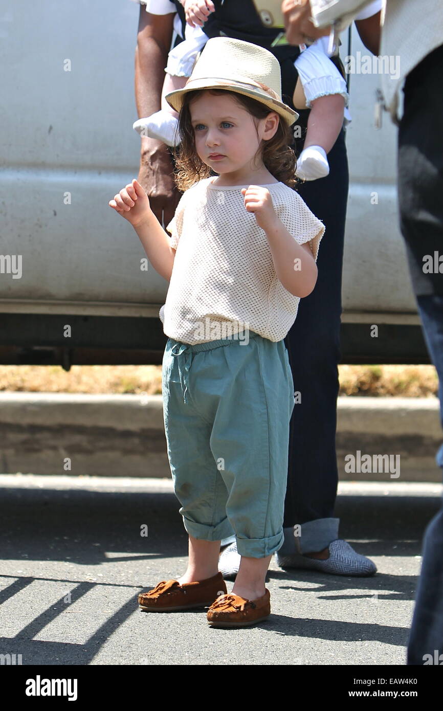 Rachel Zoe takes her sons to the Beverly Hills Farmers Market. Skyler ...