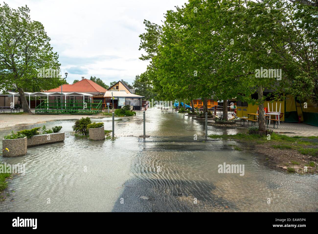 Flooded terrain in Balaton Stock Photo - Alamy
