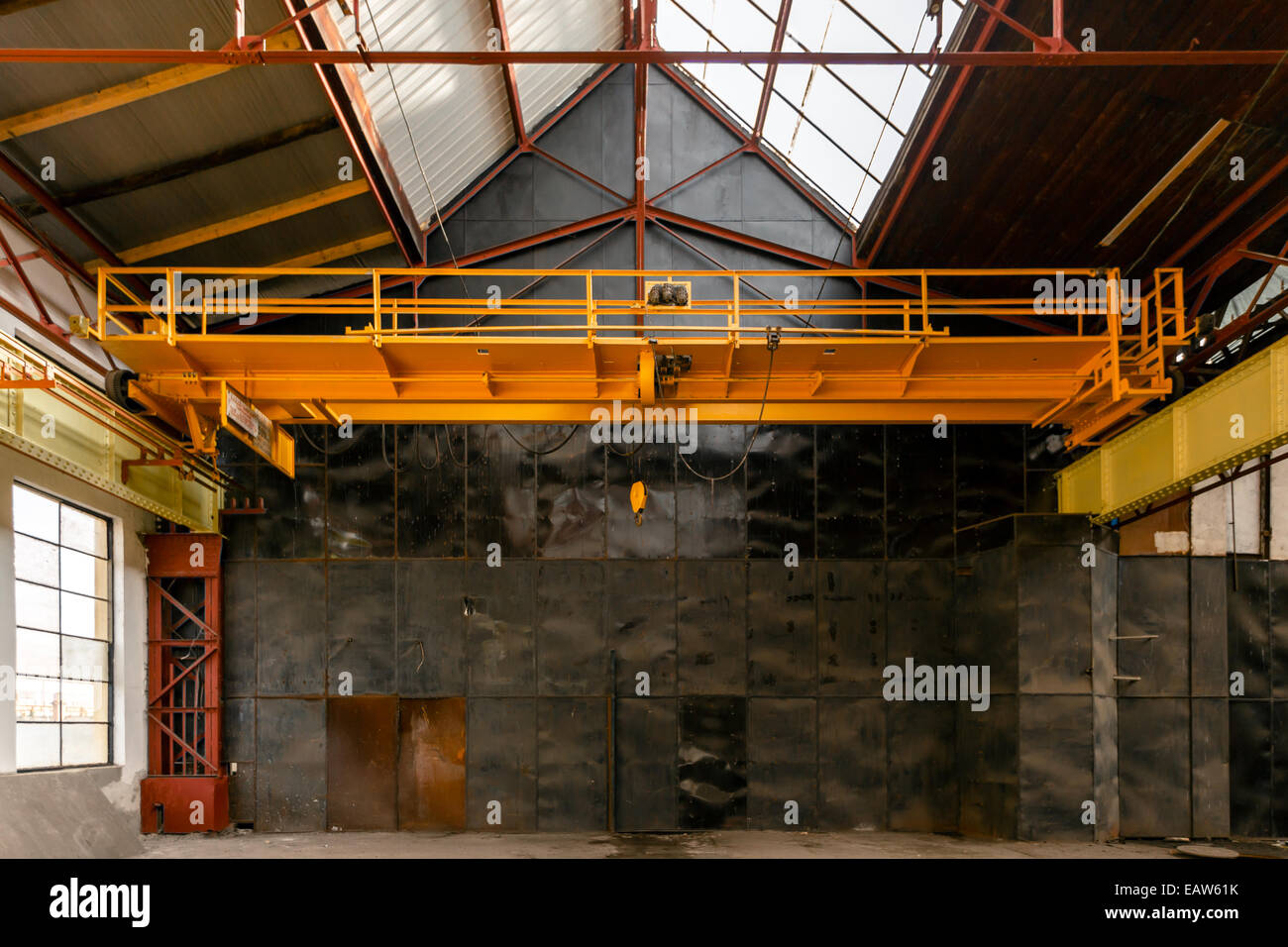 Electricity distribution hall in metal industry Stock Photo - Alamy