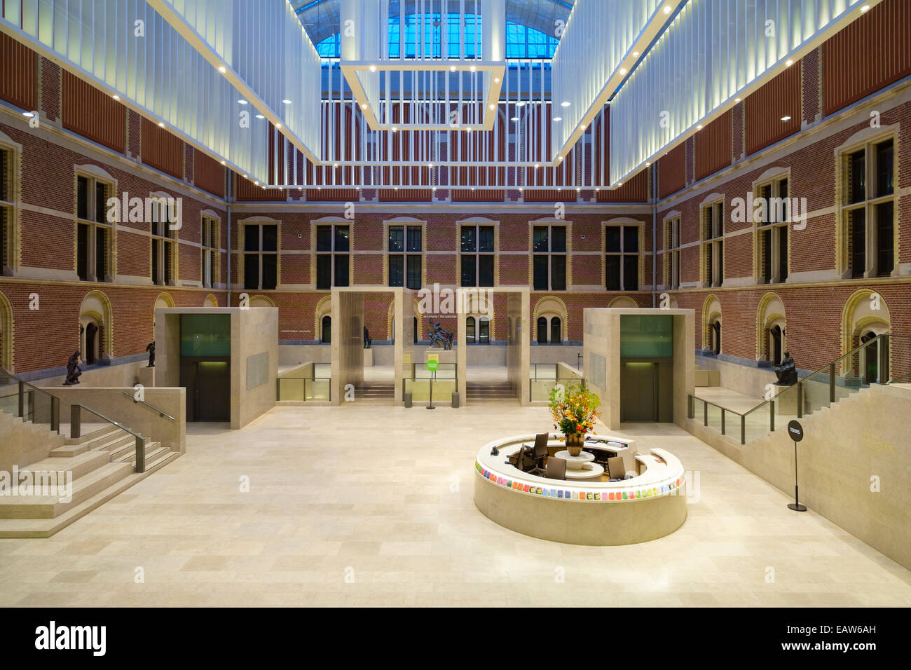 Interior of Rijksmuseum at night, Amsterdam, North Holland, Netherlands ...