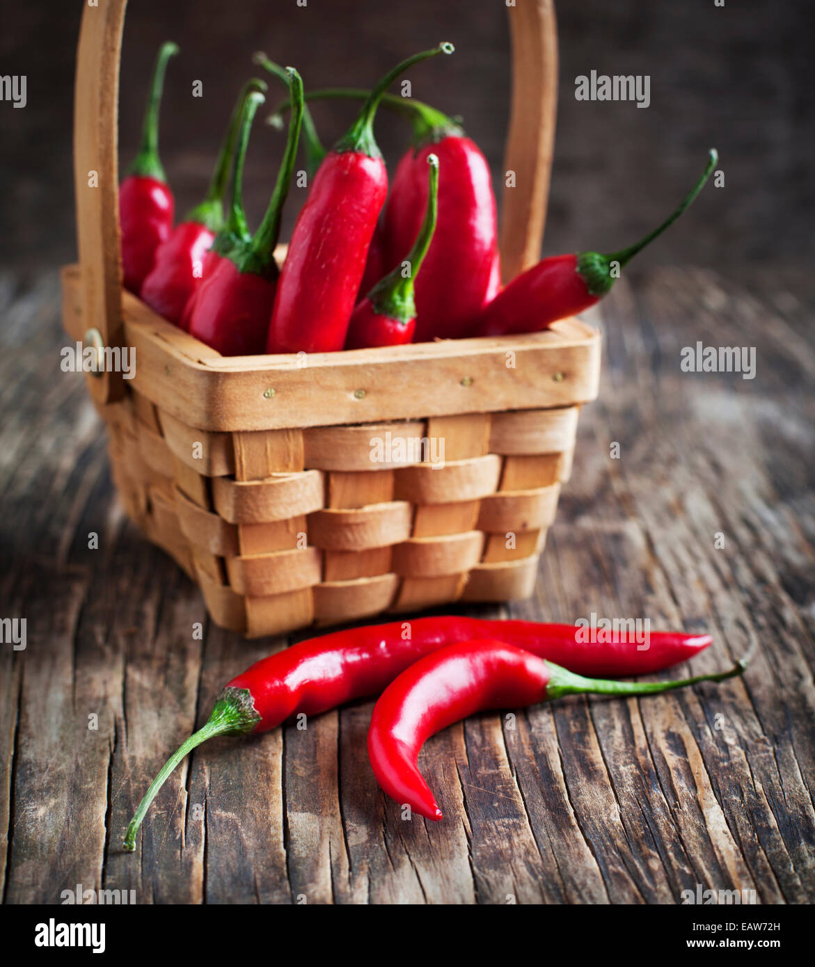 Chilly in basket hi-res stock photography and images - Alamy