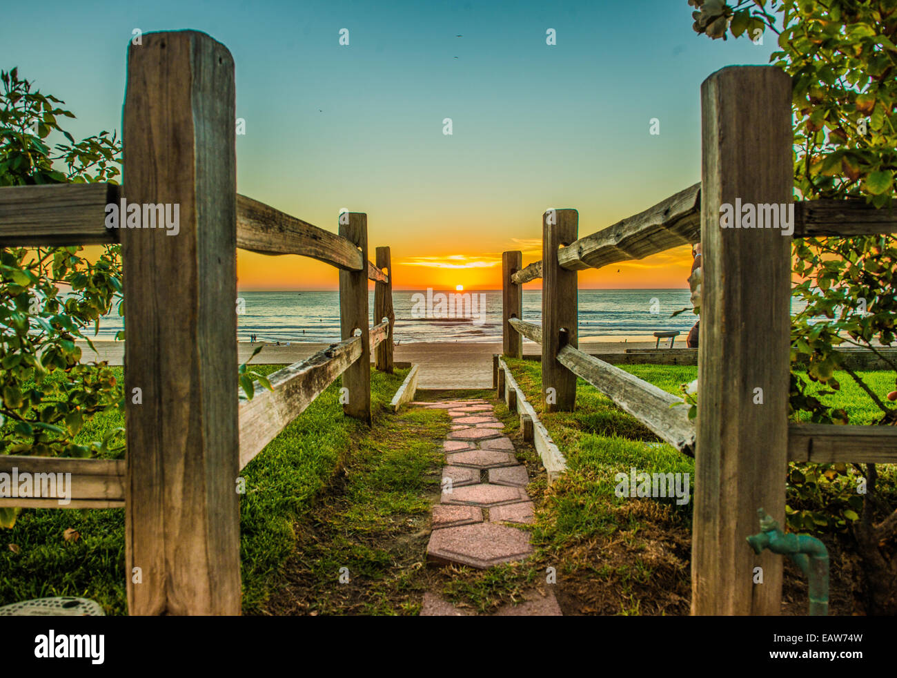 Path to Sunset Stock Photo - Alamy