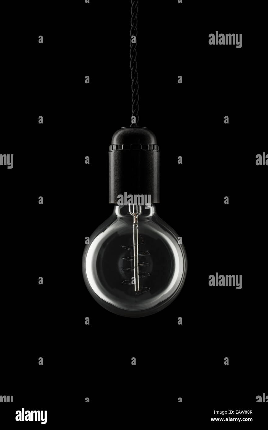 Vintage style lightbulb turned off Stock Photo - Alamy