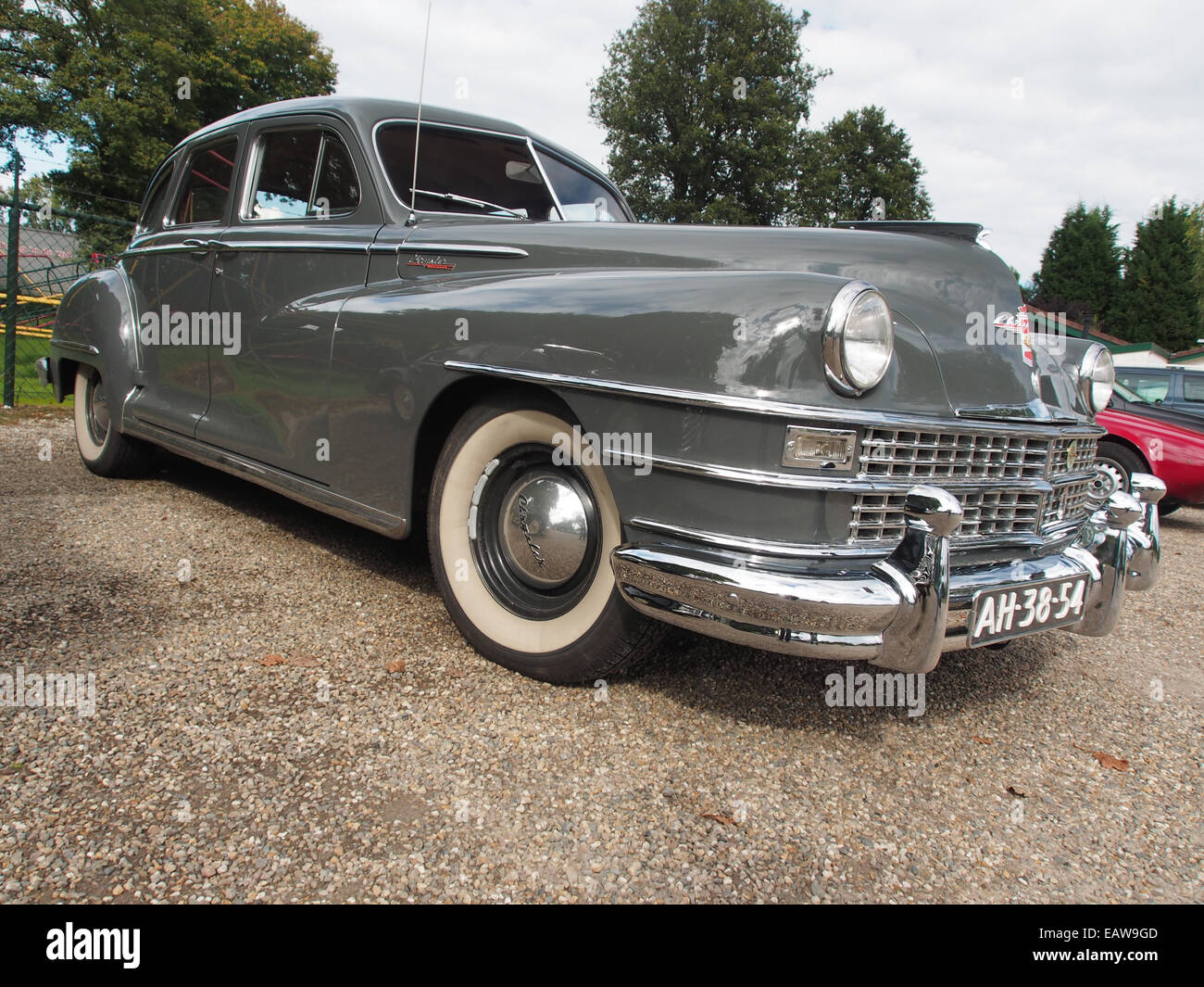 The 1948 Chrysler Windsor Highlander (license plate AH-38-54) is shown ...