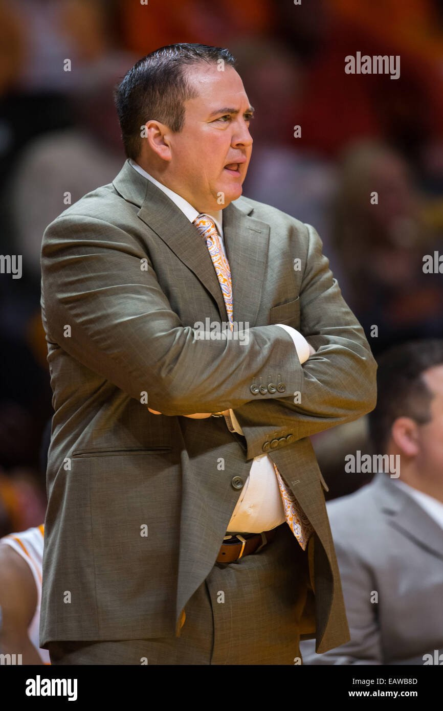 November 20, 2014:head coach Donnie Tyndall of the Tennessee Volunteers ...