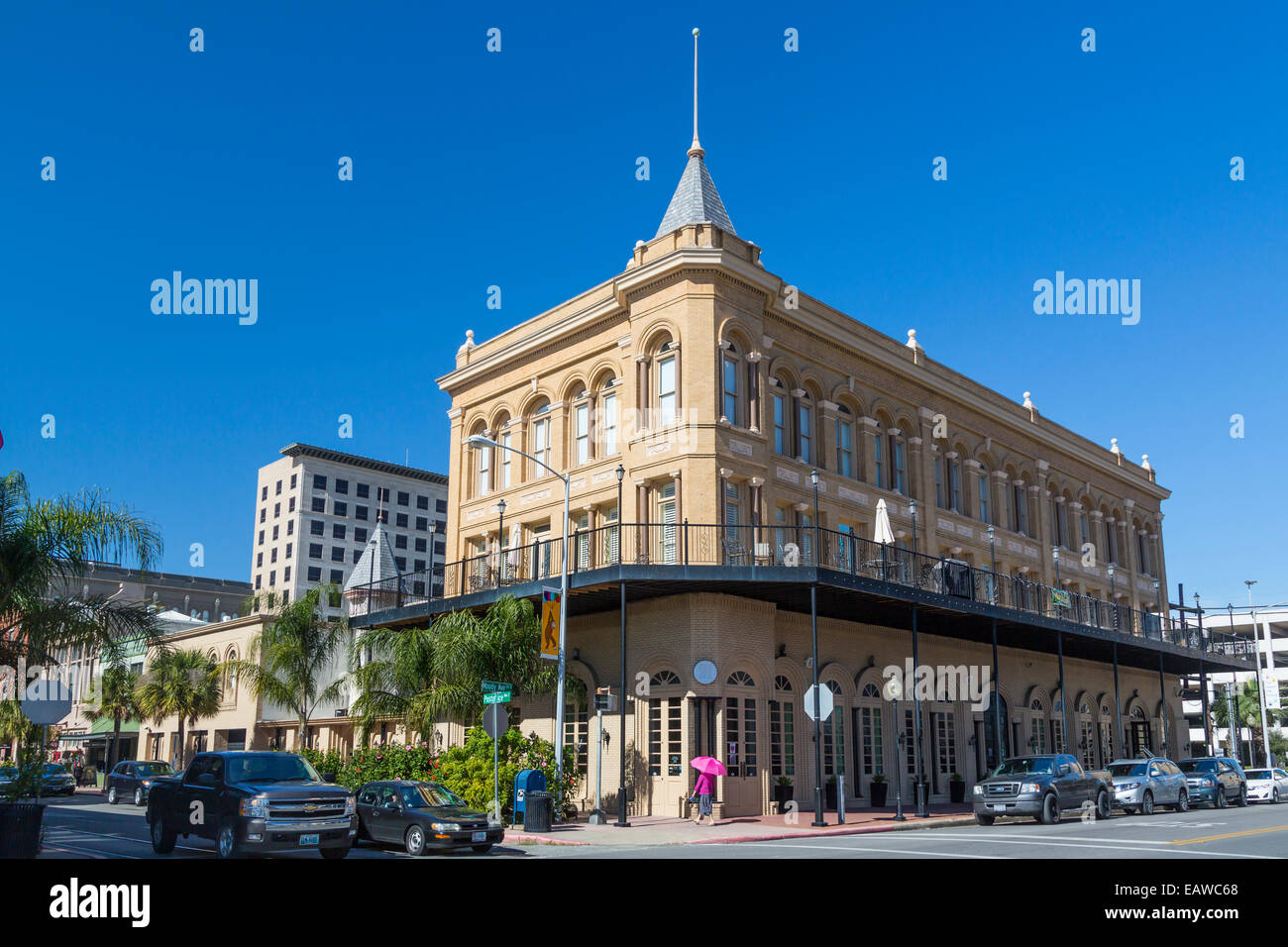 Historic buildings on The Strand in Galveston, Texas, USA Stock Photo ...