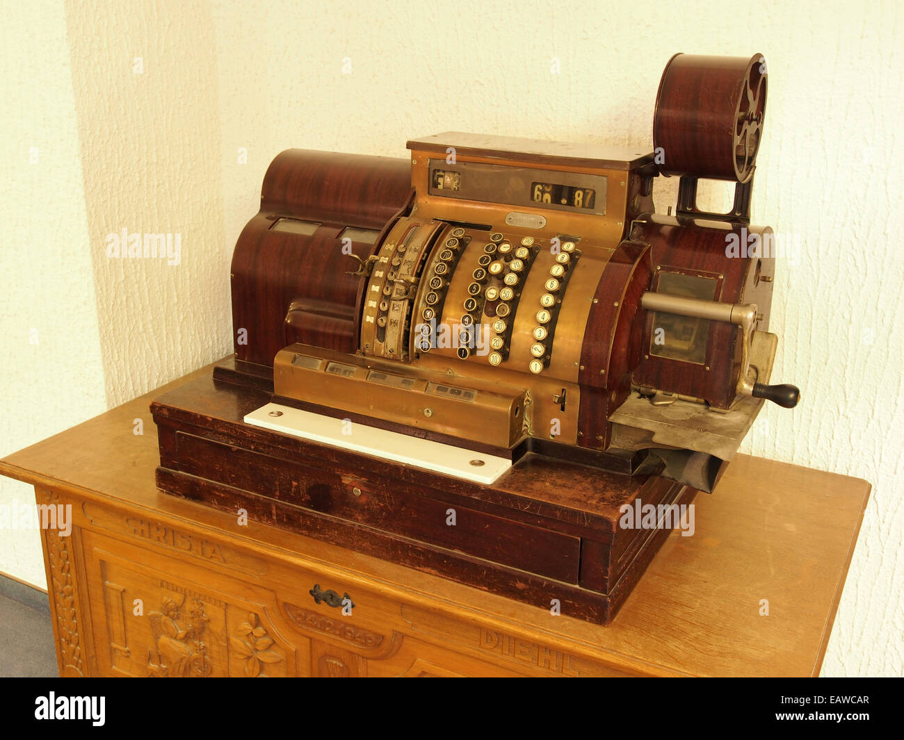 The image shows a National Cash Register, a well-known brand in the ...