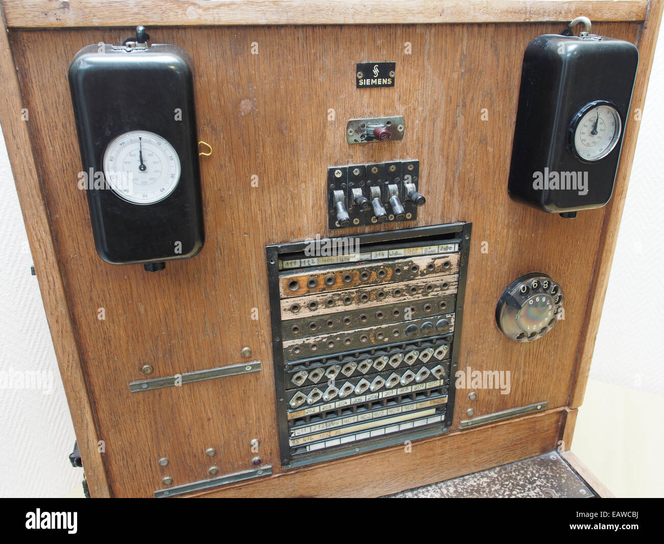 A Siemens telephone switch, an integral component of telecommunications ...