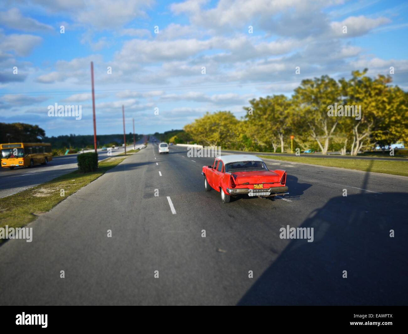 Colorful vintage car drives hi-res stock photography and images - Alamy