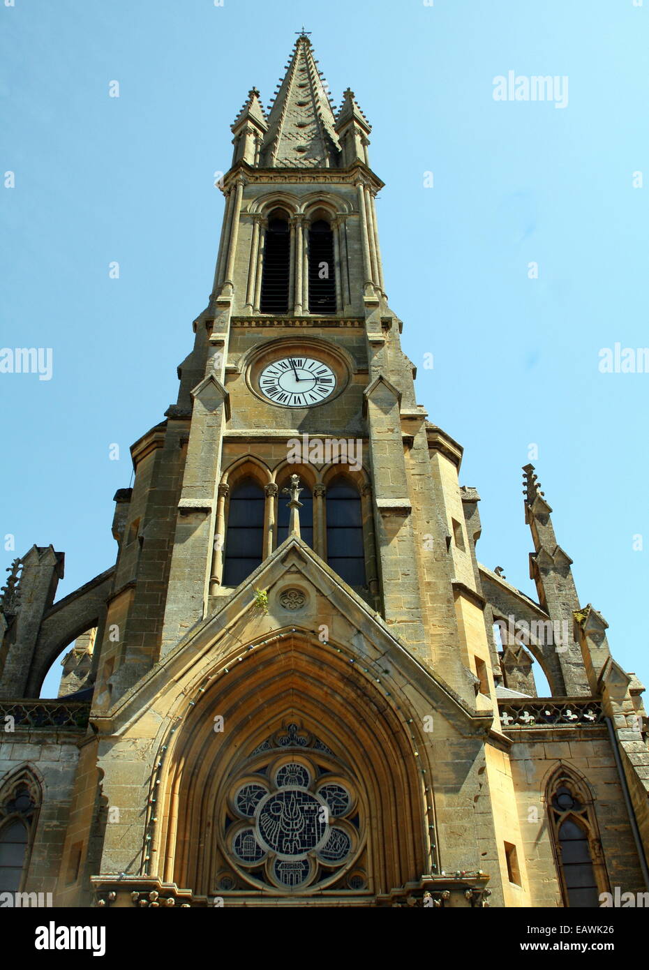 Tower of the Protestant Temple from 1893 in Sedan. France Stock Photo ...