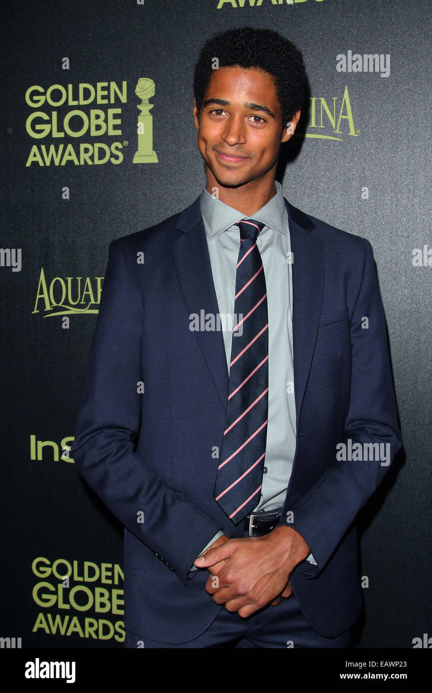 Los Angeles, California, USA. 20th Nov, 2014. Alfred Enoch attends HFPA ...