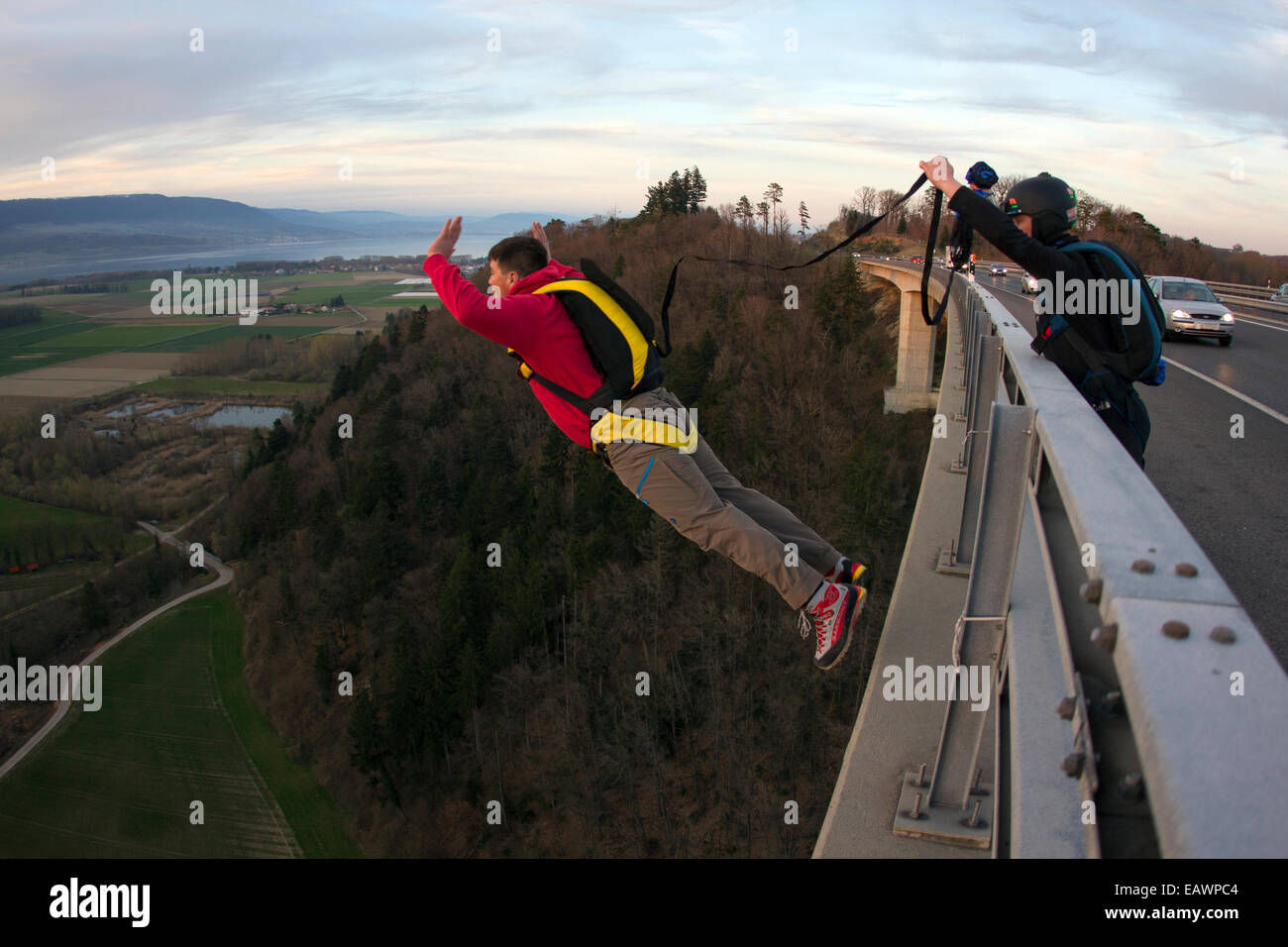 BASE jump from a cliff. The ultimate kick to do an object jump with a ...