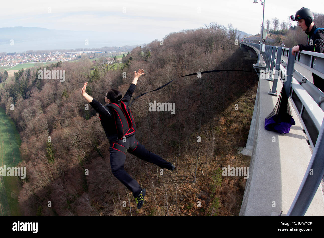BASE jump from a cliff. The ultimate kick to do an object jump with a ...