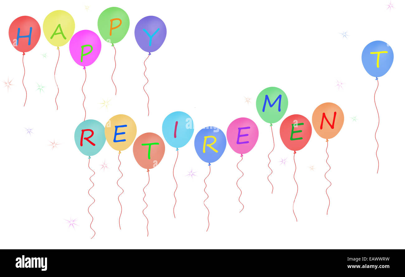Happy retirement balloon hi-res stock photography and images - Alamy