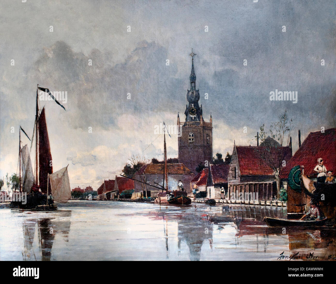 View of Overschie by Johan Barthold Jongkind (3 June 1819 – 9 February ...