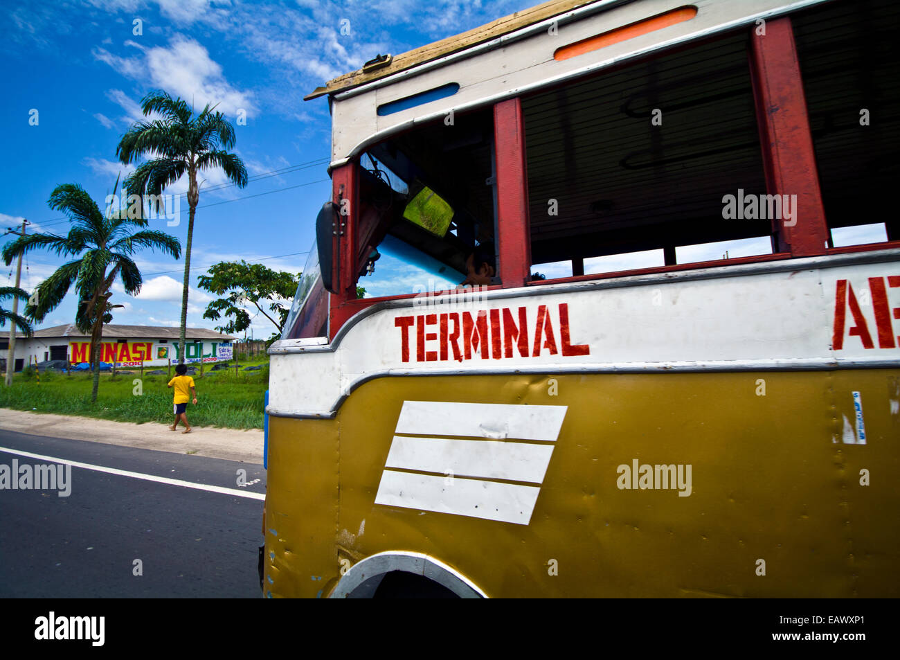 Windowless bus hi-res stock photography and images - Alamy