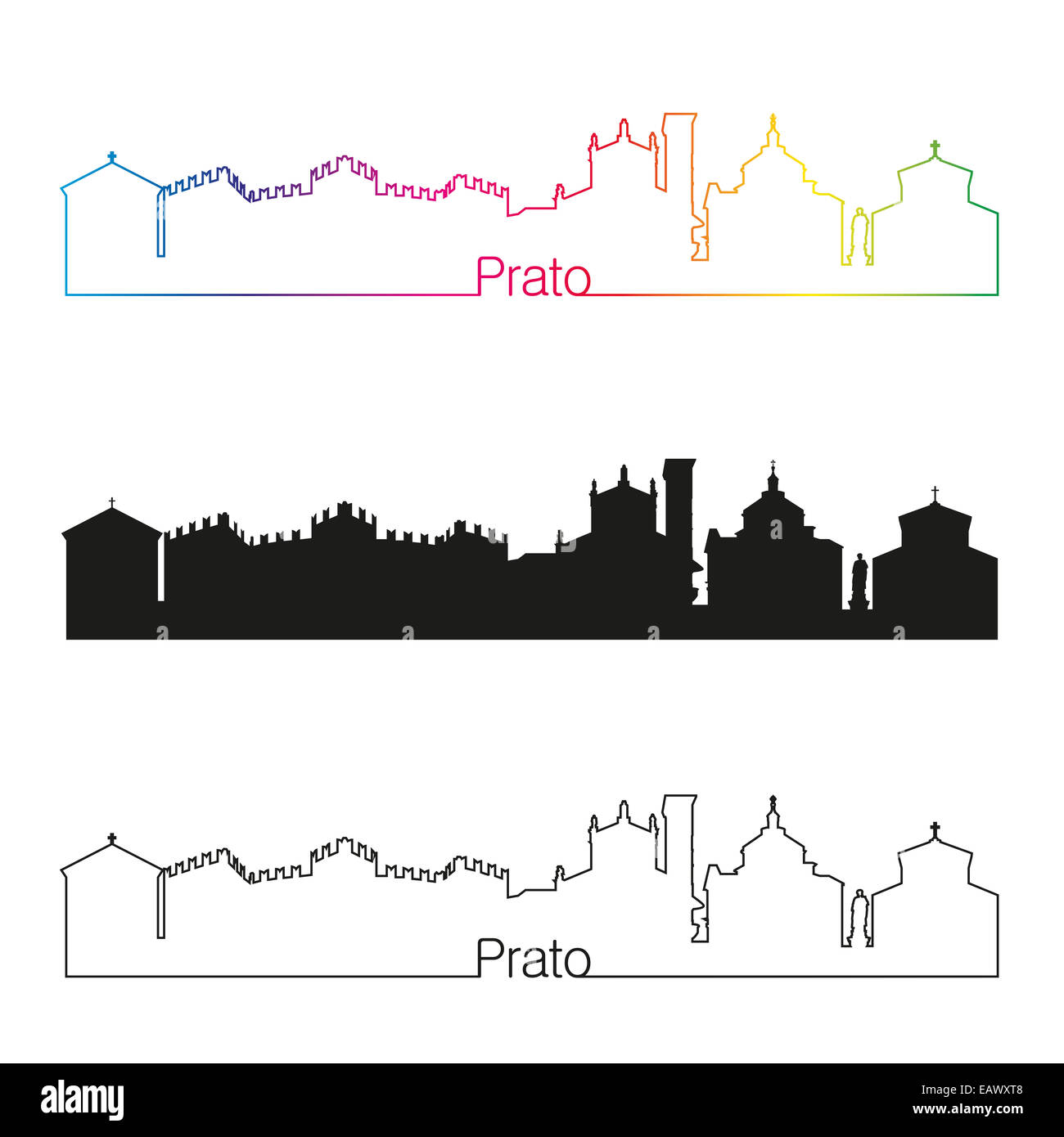 Prato outline hi-res stock photography and images - Alamy