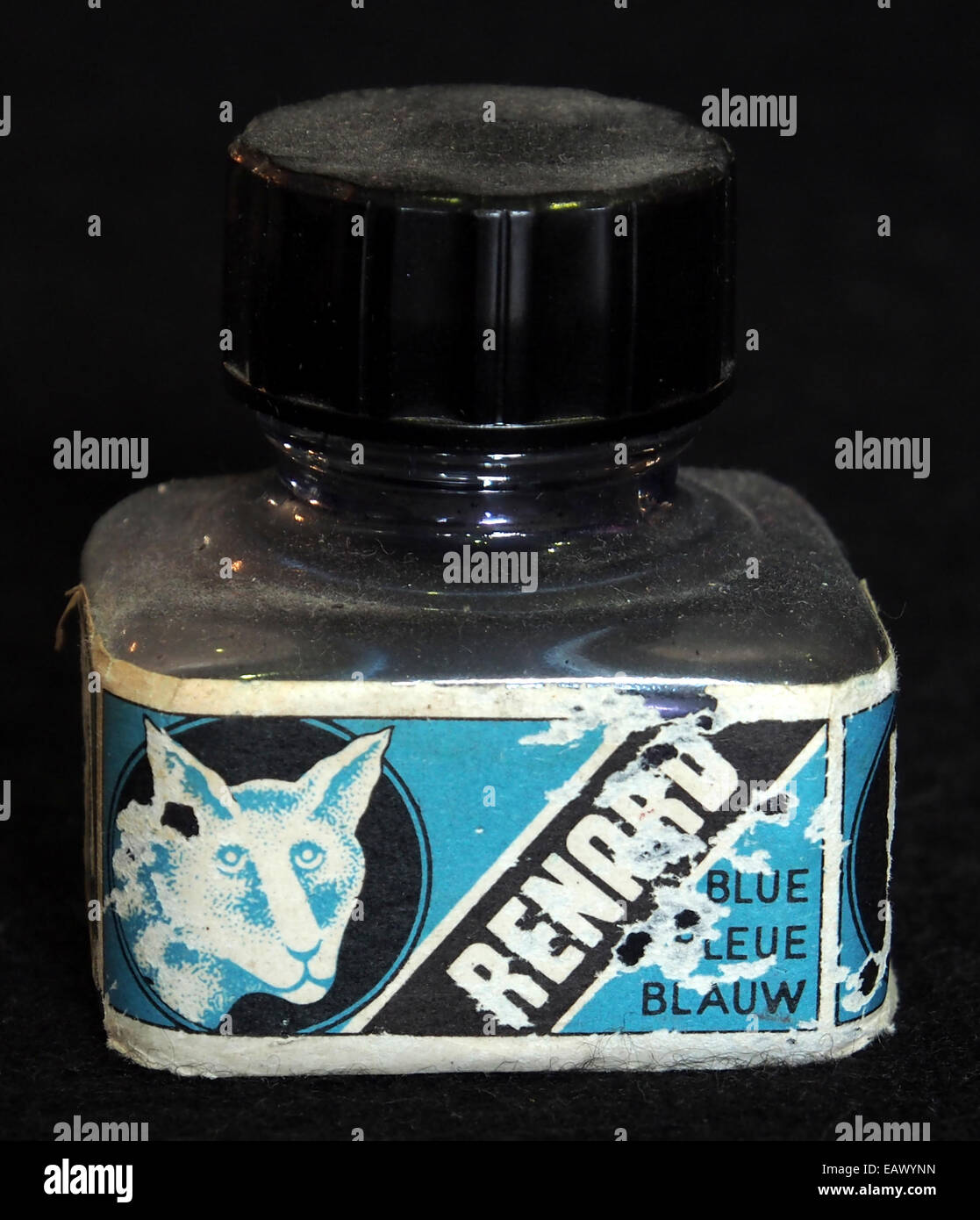 The Renard blauw ink pot is a vintage writing accessory, often ...