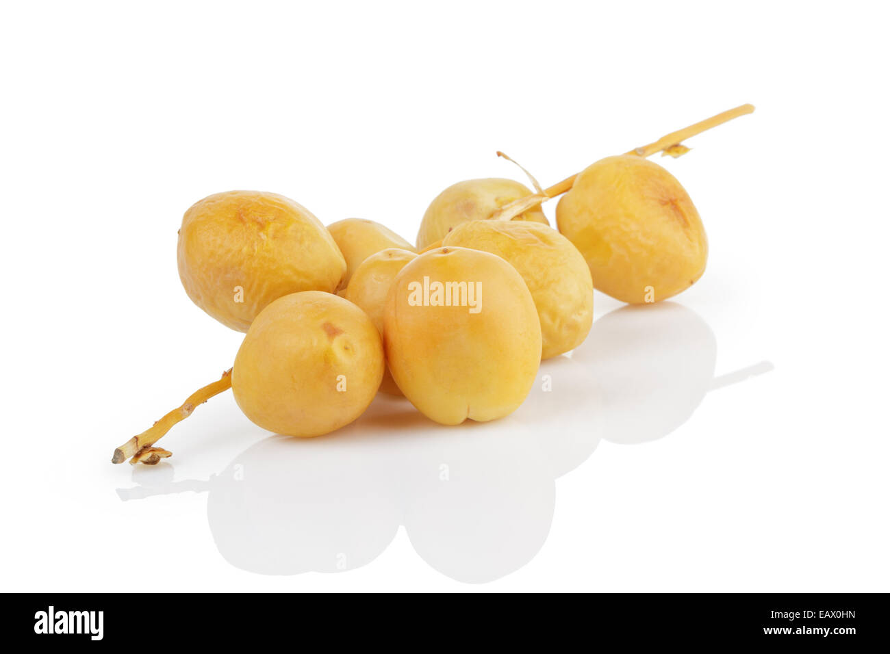 fresh raw dates with branch, isolated on white background Stock Photo ...