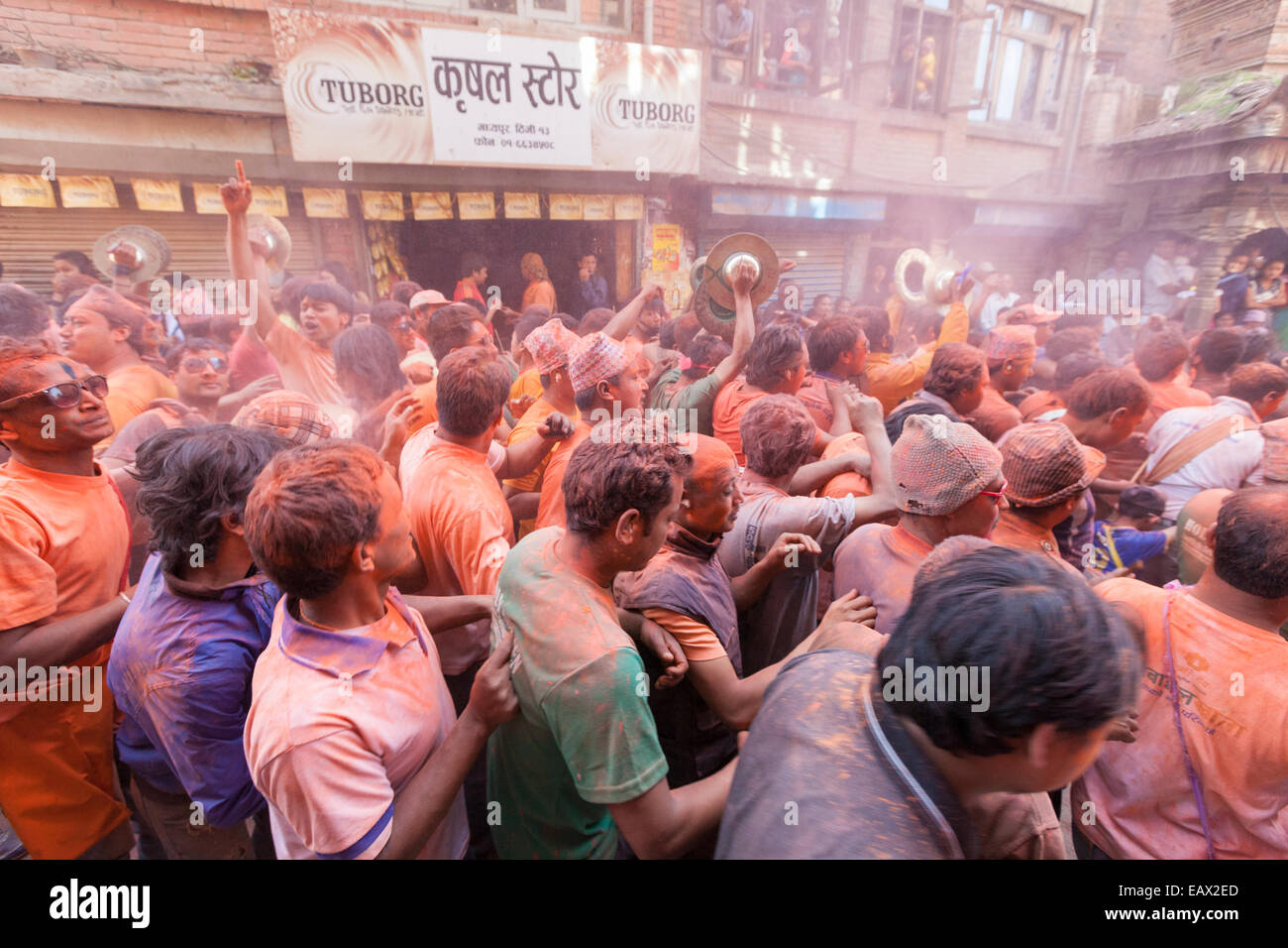 Scenes from the colorful Balkumari Jatra festival celebrating the ...