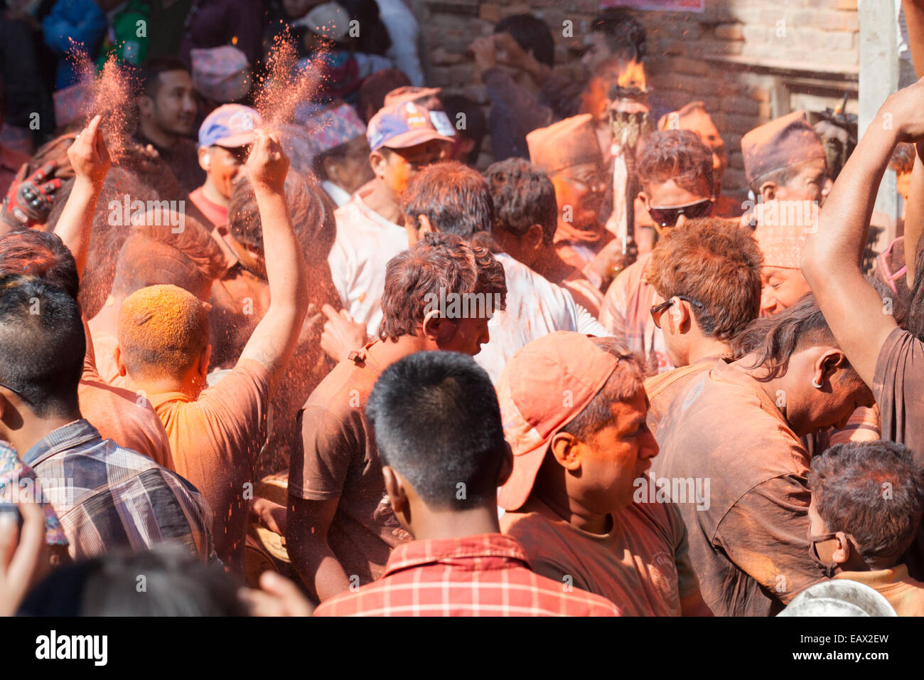 Scenes from the colorful Balkumari Jatra festival celebrating the ...