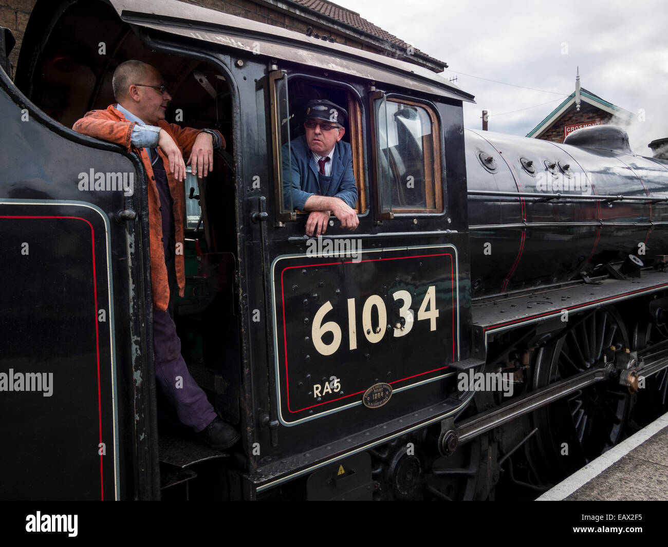 vintage steam locomotive Chiru, at Grosmont station on the North ...