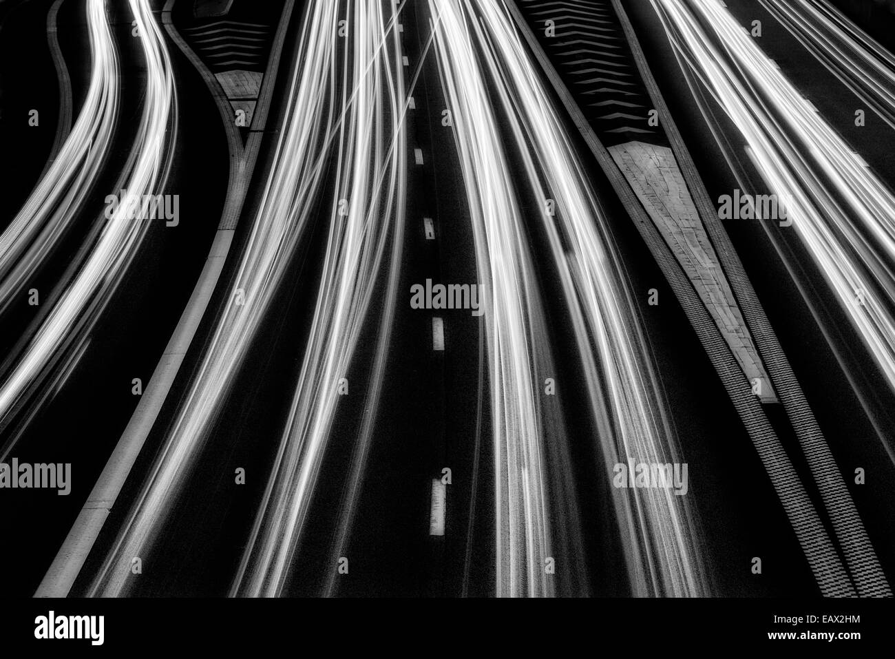 No traffic on highway Black and White Stock Photos & Images - Alamy