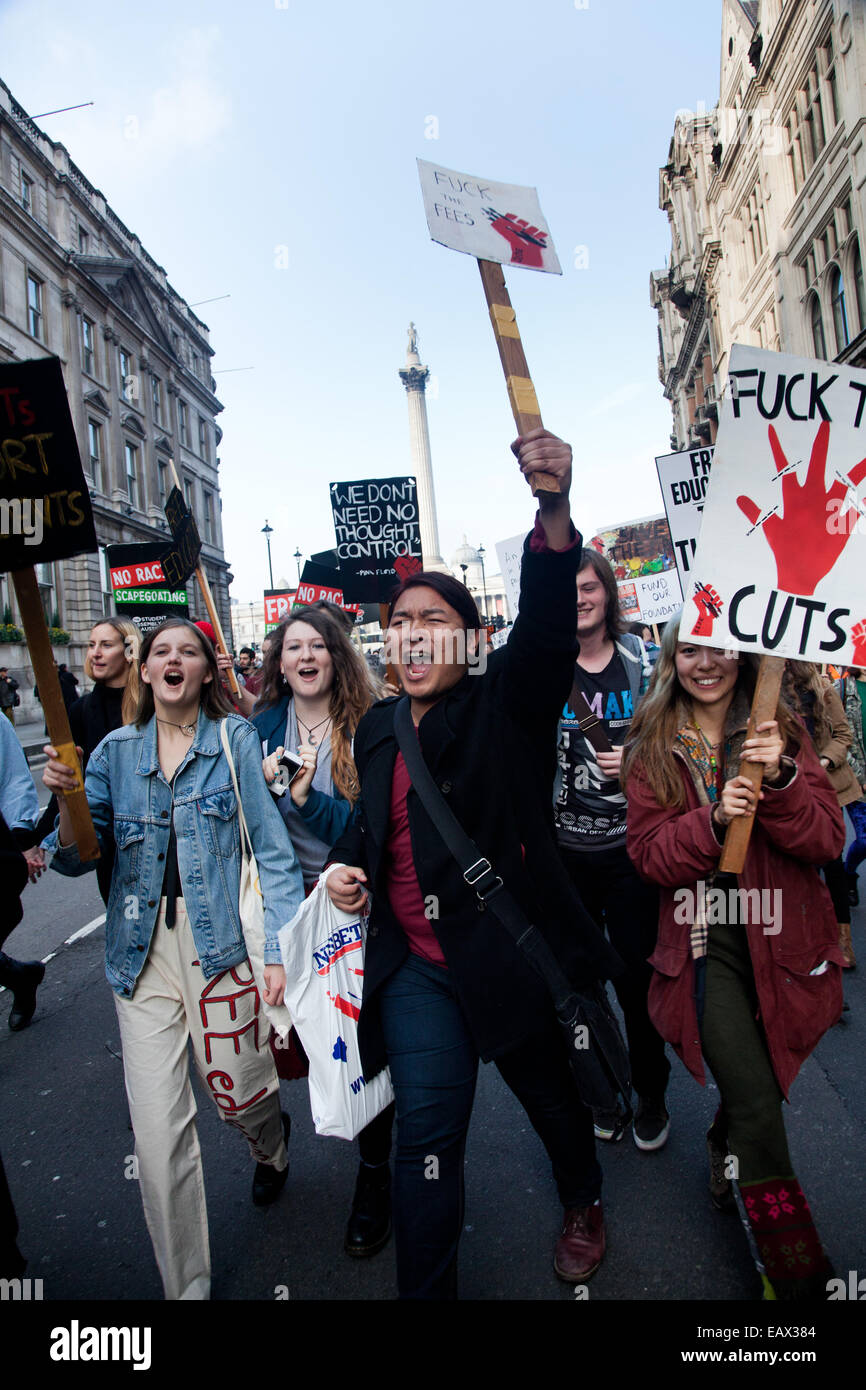 Thousands of students turned out to a march against fees and cuts in ...