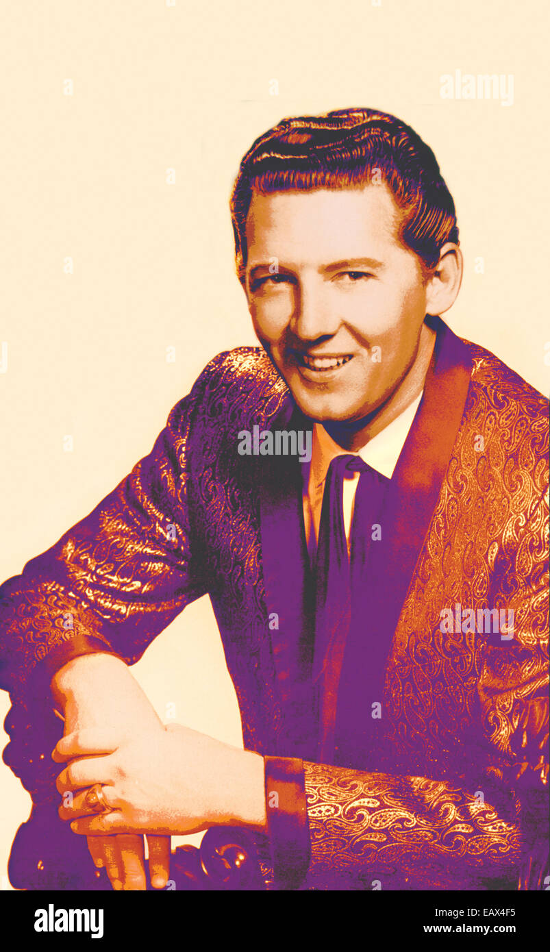 JERRY LEE LEWIS US rock musician about 1960 - artwork by Colors Stock ...