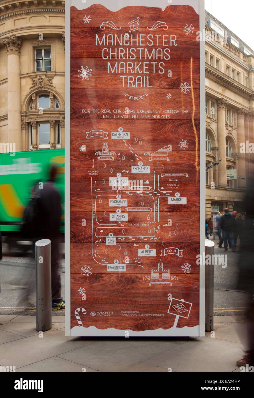 Manchester city centre map hi-res stock photography and images - Alamy