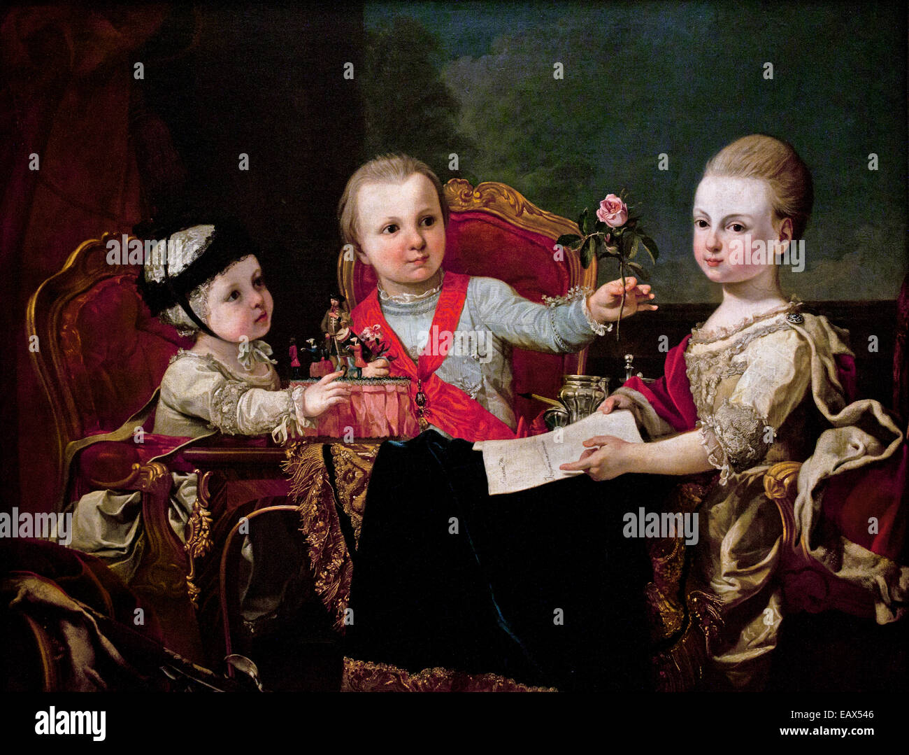 Three Young princes the children of Ferdinand duke of Parma by Giuseppe ...