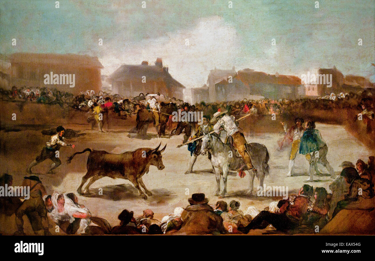 A Village Bullfight 1812 and 1814 FRANCISCO JOSÉ DE GOYA Y LUCIENTES ...