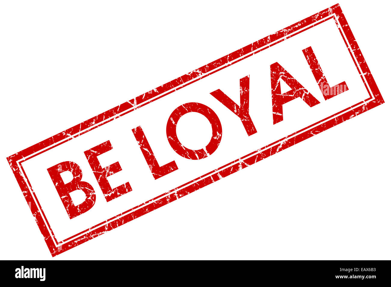 be loyal red square stamp isolated on white background Stock Photo - Alamy