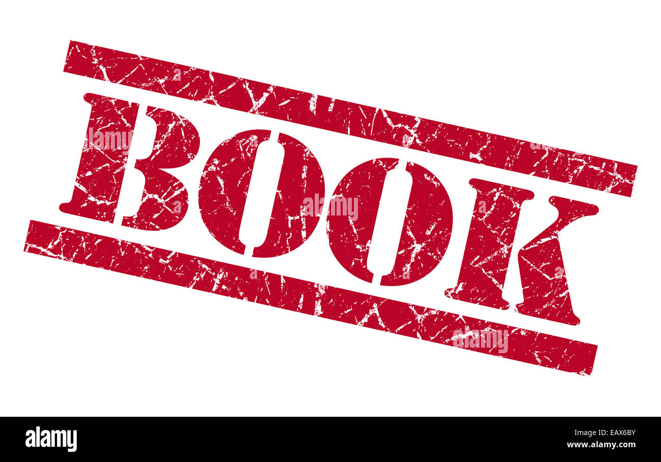 book red square grungy isolated rubber stamp Stock Photo - Alamy